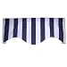 Amazon.com: RLF Home Cabana Stripe M Shaped Valance, Navy : Home & Kitchen