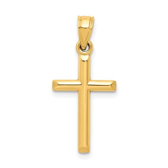 Amazon.com: ALELSA JEWELRY 10k Real Gold Cross Pendant - 10K Real Gold ...