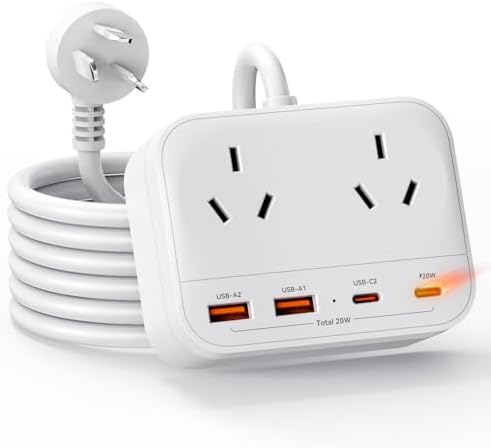 AUSELECT Powerboard USB, 10IN1 Power Strip USB C, Power Board Surge ...