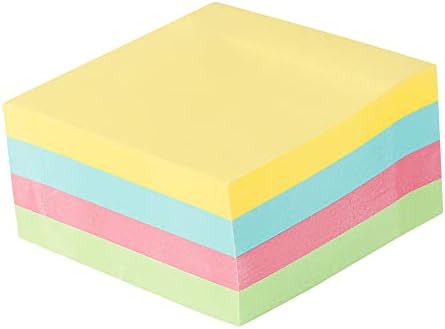 Worison Pastel Colors Sticky Notes 3 x 3 Inch Note Pad 4 Colors,400 ...