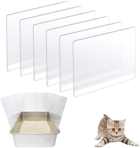 Amazon.com: YOILES 9Pcs Cat Litter Box Pee Shields,Transparent Easy ...