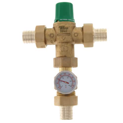 1" PEX Union 5004 Heating Only Mixing Valve w/Gauge: Amazon.com: Tools ...