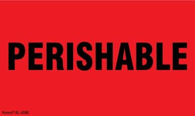 Amazon.com : Kenco 3" X 5" Perishable Fluorescent Shipping Label ...
