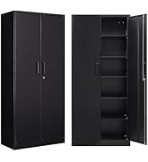 Amazon.com: NODHM Garage Storage Cabinet with Lock, 72" Steel Storage ...
