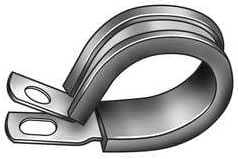 Clamp, Loop Strap: 304 Stainless Steel, Black, 7/8 in Cable Clamping ...