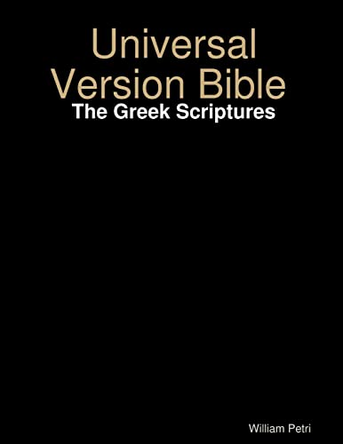 Snapklik.com : Universal Version Bible The Greek Scriptures