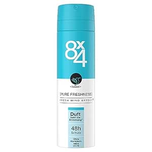 8X4 Pure Freshness Deospray, Deodorant mit aquatisch-belebendem Duft, erfrischendes Deo ohne ...