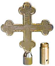 Botonee Cross Top Ornament 5-3/4 Inch With Ferrule Gold : Amazon.co.uk ...