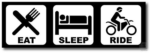 SIGN EVER Eat Sleep Ride Repeat Car Sticker Exterior Sides Window Hood ...