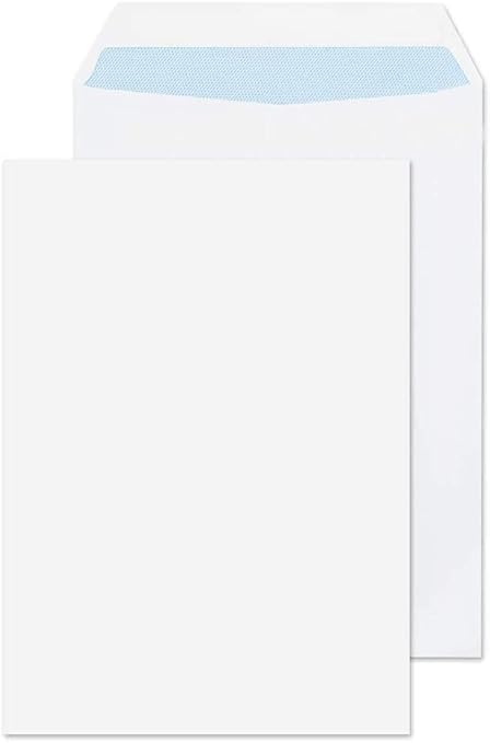 [Pack of 90] C4 Envelopes Plain White Wallet Envelopes 80gsm Peel ...