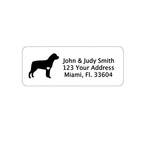 Amazon.com: Rottweiler Personalized Address Labels, Rottweiler Dog ...