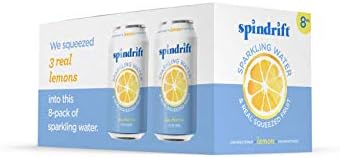 Amazon.com: Spindrift Lemon Sparkling Water, 12 Fl. Oz. Cans, 8 Count (Pack of 3) : Grocery ...