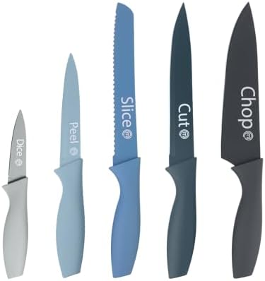 MasterChef Knife Set of 5 Kitchen Knives for Cooking (Paring, Utility ...
