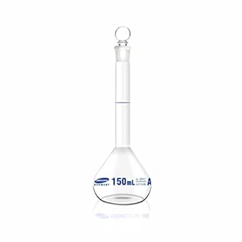 Omsons Glassware Volumetric Flask | Capacity 150 ml | Neck Size (mm) 14 ...