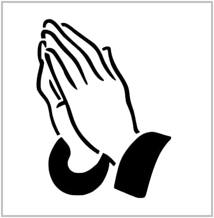Amazon.com: Prayer Hands Stencil 4 Inch Pray Praying Jesus God Church ...