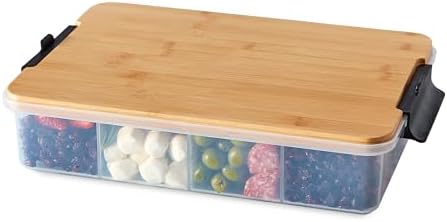 Amazon.com: Farberware Build-a-Board SnackleBox with Locking Bamboo ...
