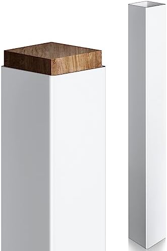 Thyle 2 Pcs 4 x 4 Post Sleeve Vinyl Post Wrap White Column Wraps for ...