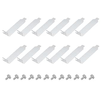 Amazon.com: MECCANIXITY 12PCS Silvery PCI Slot Cover Dust Filter ...