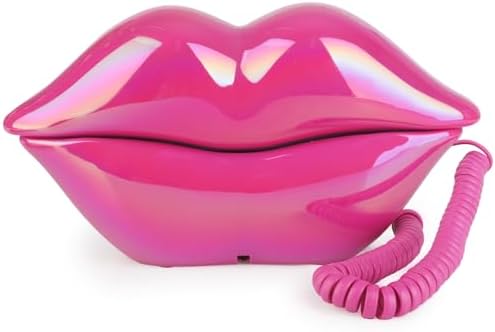 Amazon.com : TelPal Corded Lips Telephones Landline Pink-Colored Home ...