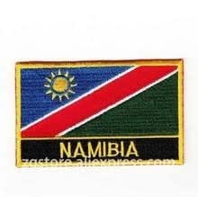 Amazon.com: Namibia Flag Patch/International African Embroidered Sew-On ...