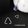 Amazon.com: 150pcs Triangle Open Jump Rings, 15mm Iron Pinch Clip Bail ...