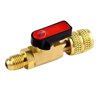 Straight Refrigerant | Charging Vave - Premium Brass Construction, 1/4 ...
