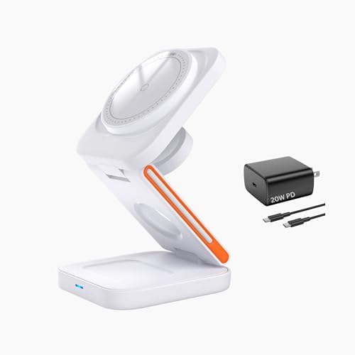 Amazon.com: Foldable 3 in 1 Charging Station for Mobile Device 15W Fast ...