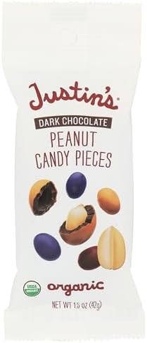 Amazon.com : Justin’s Dark Chocolate Peanut Candy Pieces, 1.5oz bag ...