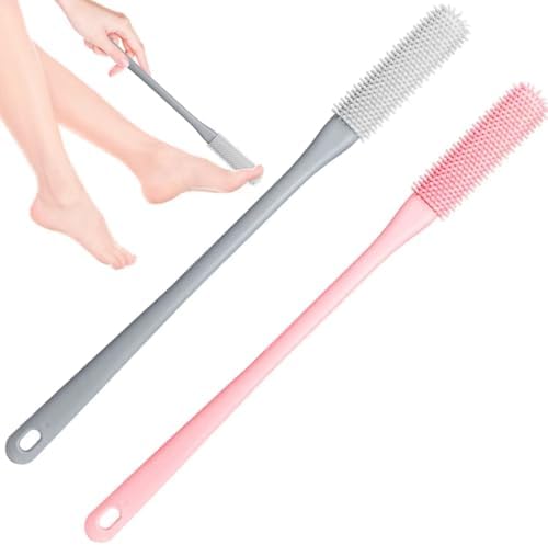 Amazon.com : Long Handled Silicone Toe Gap Cleaning Brush, Soft Rubber ...