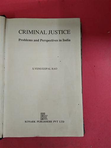Buy Criminal Justice: Problems and Perspectives in India Book Online at ...