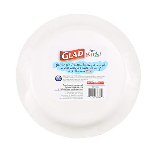 Snapklik.com : Glad For Kids Paper Plates Heavy Duty Round Disposable ...