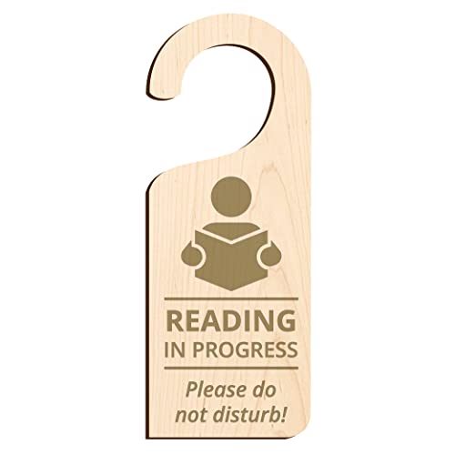 Reading In Progress Do Not Disturb Door Sign (Veneered MDF) – BigaMart