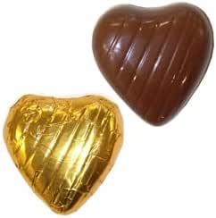 100 Chocolate Hearts, Chocolate heart, Gold foil wrapped chocolate ...