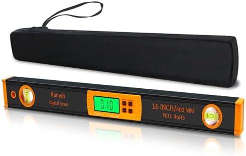 Rainyb 16-Inch Digital Magnetic Aluminum Torpedo Level Tool IP54 ...