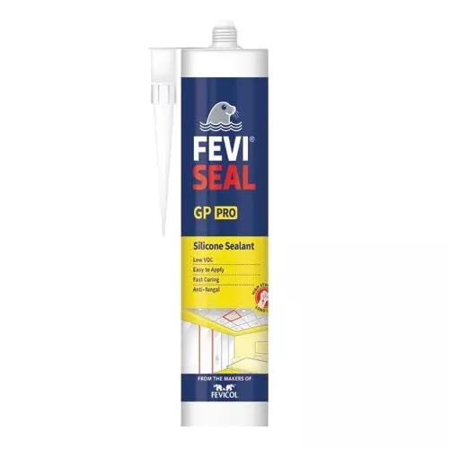Fevicol Feviseal GP Silicone Sealant GPS Premium Cure (Clear, 280ml) (1 ...