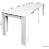 Amazon.com - Henf Extendable Console Table with Extension Leaves, White ...