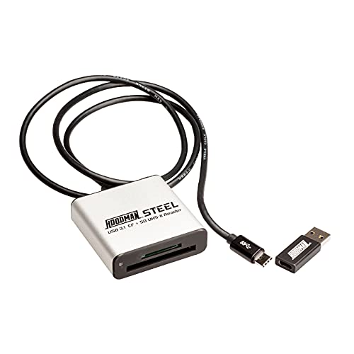 HOODMAN STEEL31 CF & SD UHS-II USB 3.1 Dual Slot Card Reader : Amazon ...