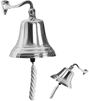 Amazon.com: Nautical Large Ship Bell 7inch Chrome Finish Wall Mountable ...