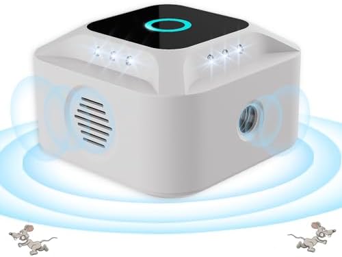 Animal Rodent Repellent Indoor 360°, 2024 Ultrasonic Mouse Repellent with Intelligent Frequency ...