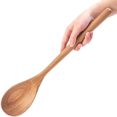 Amazon.com: Giant Acacia Wood Cooking Utensils, Strong Wooden Spoons ...
