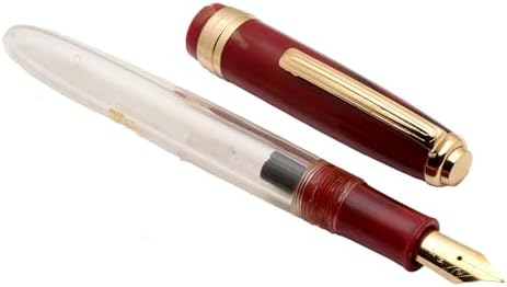Ledos Oliver 69 HT Red Demonstrator Eyedropper Fountain Pen With Golden ...