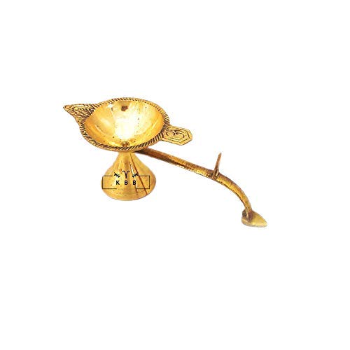 Buy KBB Brass Diya with HNADLE/Pital Jyot Diva/Table Diaa/Pooja Deepak ...