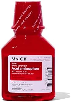Amazon.com: MAJOR Mapap Adult Liquid Acetaminophen - 500mg Extra ...