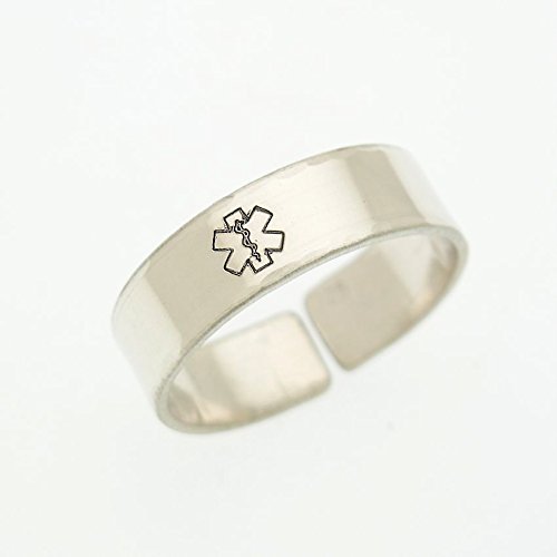 Amazon.com: Medical Alert Ring - Custom Diabetic medical ring - Medical ...