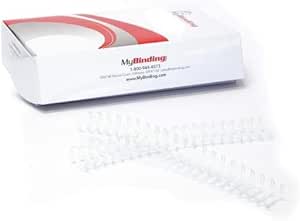 Amazon.com : MyBinding White 1/4 Inch Twin Loop Wire Binding - 3:1 ...