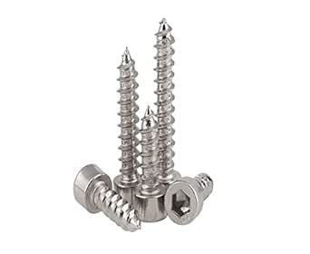 LAZIRO Carbon Steel Cylinder Head Self-Tapping Screws Round Hex Socket ...
