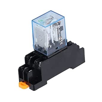 Amazon.com: 8 Pins Electromagnetic Power Relay with Socket Base ...