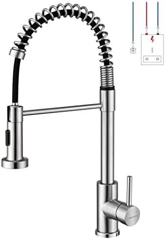 BONADE Low Pressure Kitchen Tap, Extendible, Spiral Spring Tap with ...
