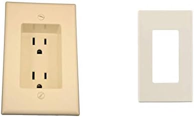 Leviton 689-T 15 Amp 1-Gang Recessed Duplex Receptacle, Residential ...