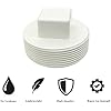 Amazon.com: Fitvell 2-1/2" NPT Thread Male PVC Cleanout Plug, PVC Pipe ...